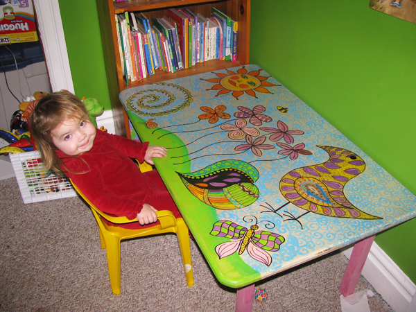 Simple Kid's Drawing Table